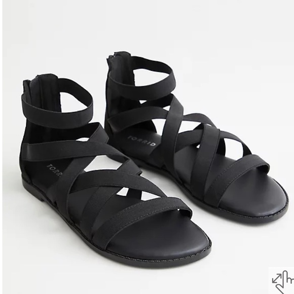 torrid | Shoes | Torrid Strappy Gladiator Sandals Stretch Black Size ...
